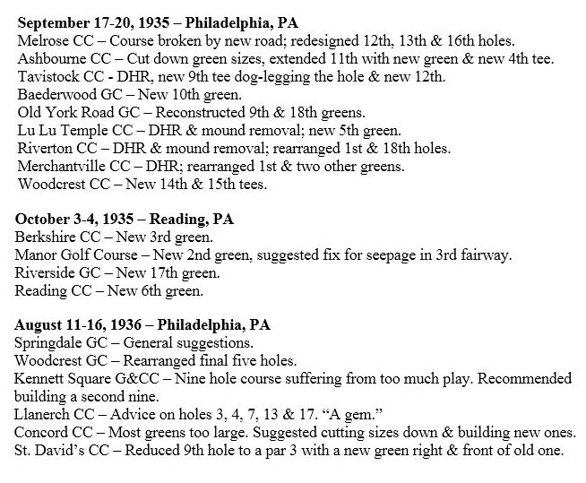 The Tillinghast Letters – Trenham Golf History